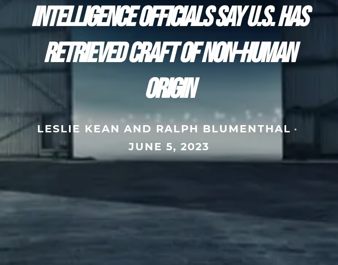 U.S. Intelligence Officials: Craft of Non-Human Origin Retrieved – Remi ...